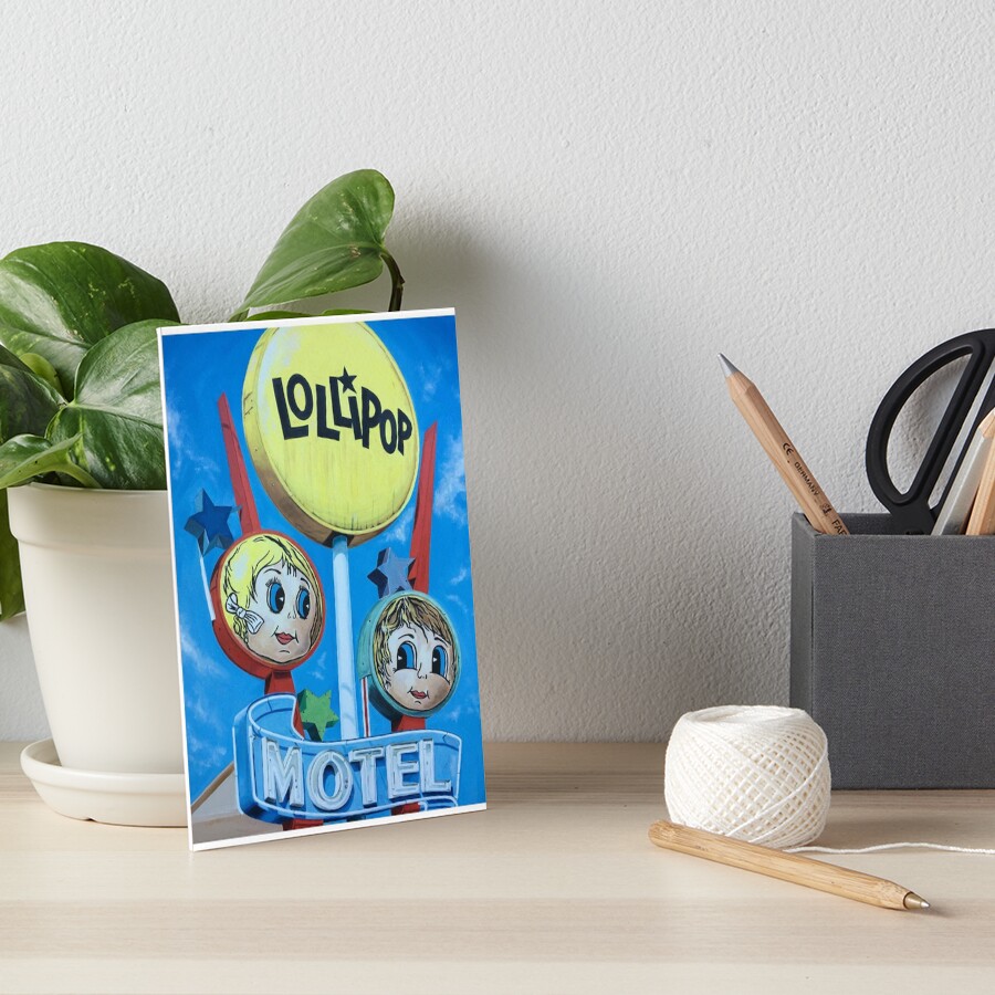 "Lillipop Motel Neon Sign Wildwood NJ mid century fun" Art Board Print ...