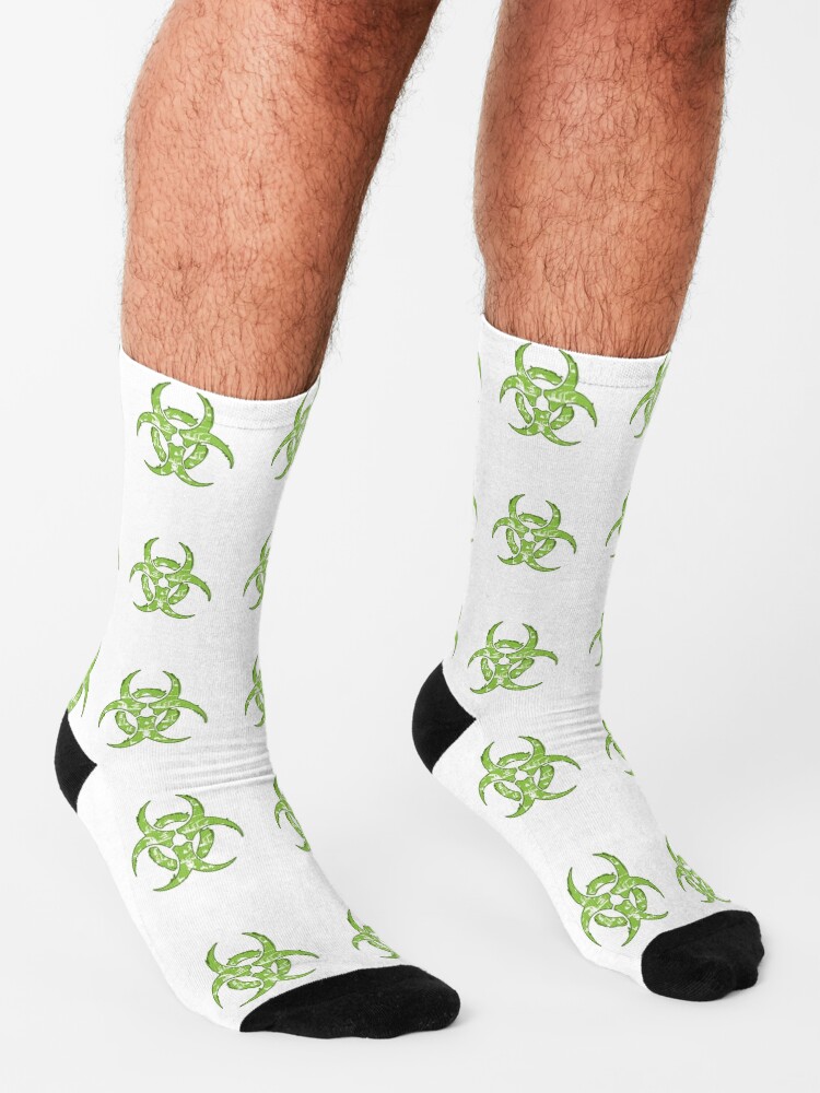 "Hazard Symbol Toxic Biohazard" Socks by 2Bears | Redbubble