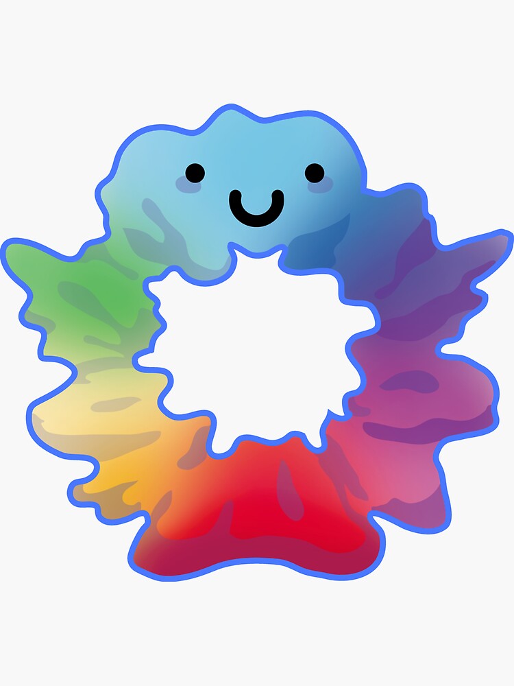 "Rainbow Kawaii Scrunchie Character" Sticker by AricHutfles | Redbubble