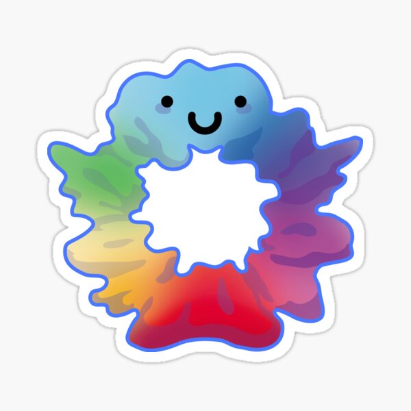 "Rainbow Kawaii Scrunchie Character" Sticker by AricHutfles | Redbubble