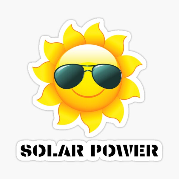 "SOLAR POWER " Sticker for Sale by yani69 | Redbubble