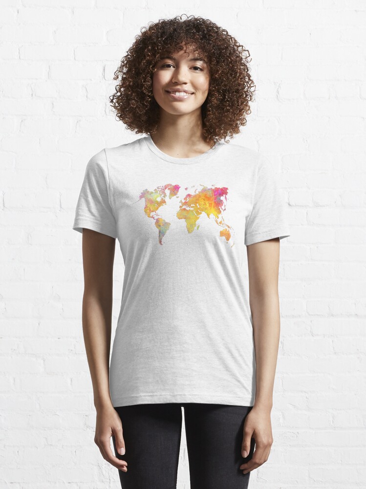 "World Map " T-shirt for Sale by JBJart | Redbubble | map of the world ...