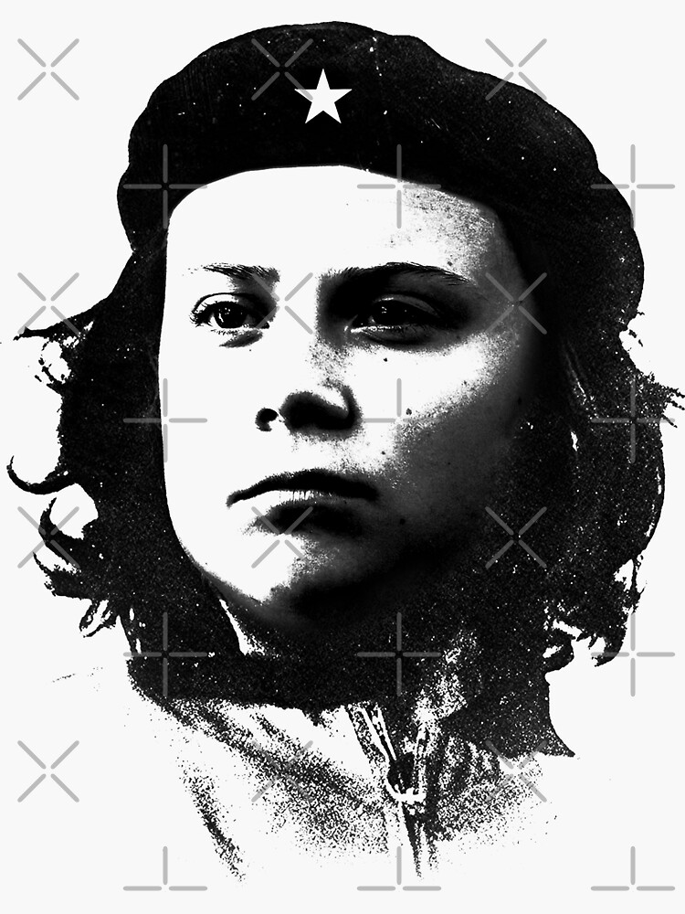 "Greta Thunberg Che Guevara" Sticker by tshirtella | Redbubble