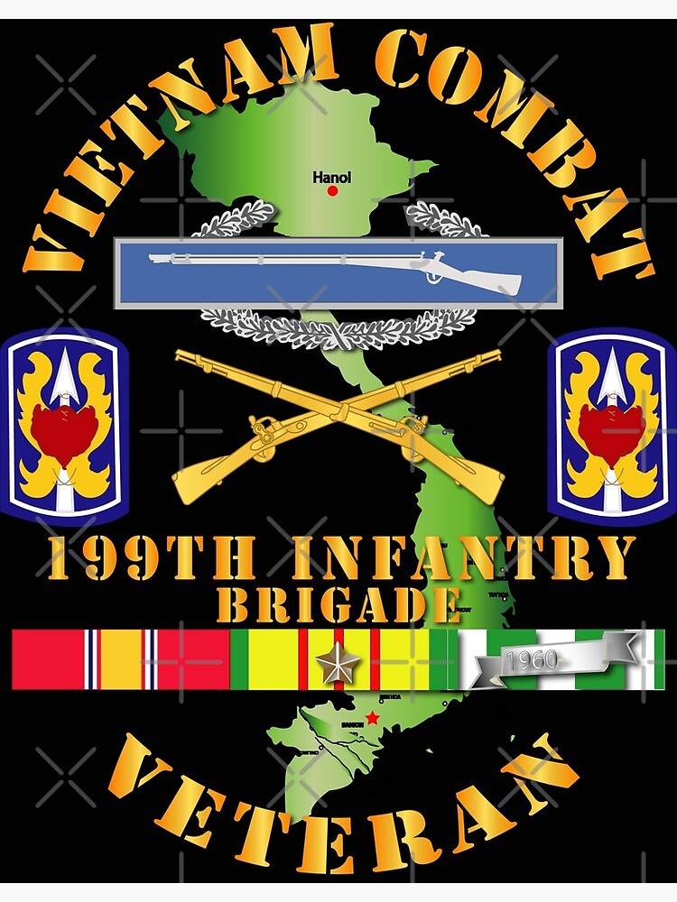 "Army - Vietnam Combat Infantry Veteran w 199th Inf Bde SSI V1 ...