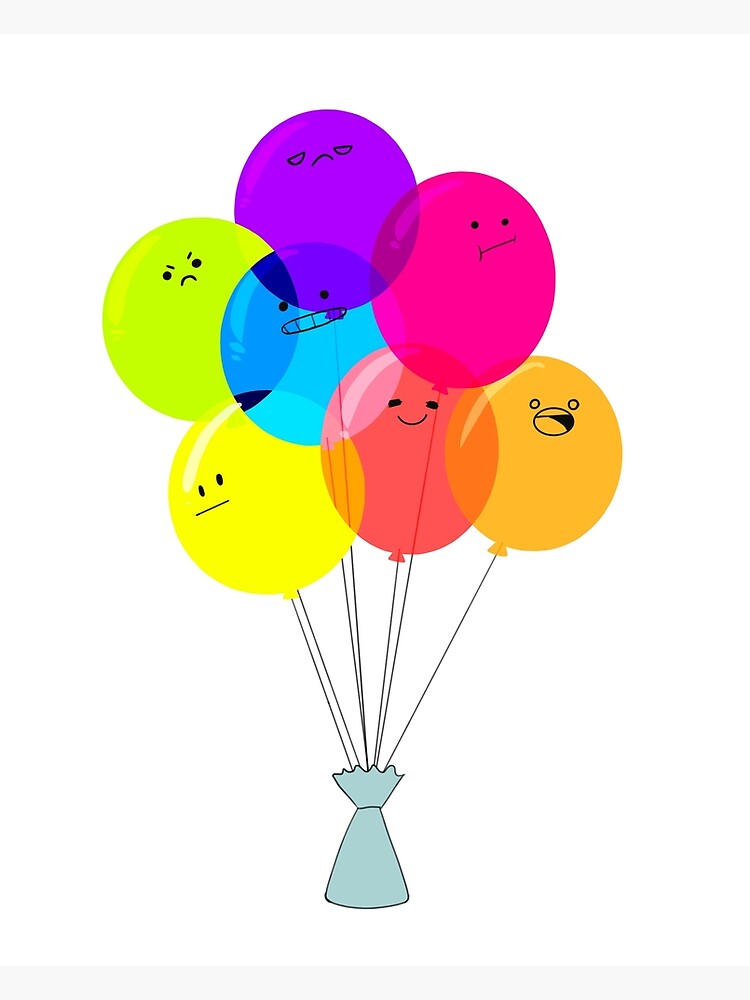 "Emotional balloons" Poster for Sale by helloweenie | Redbubble