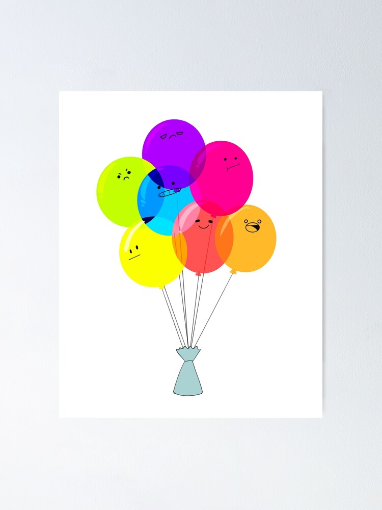 "Emotional balloons" Poster for Sale by helloweenie | Redbubble