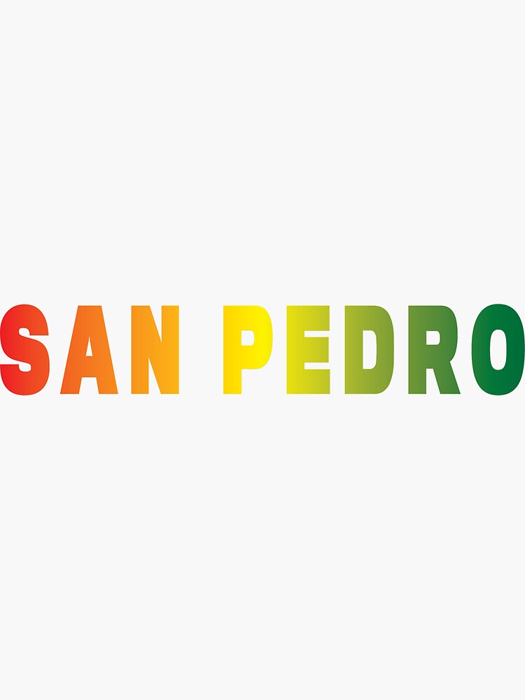 "San Pedro" Sticker for Sale by kayleyboan | Redbubble