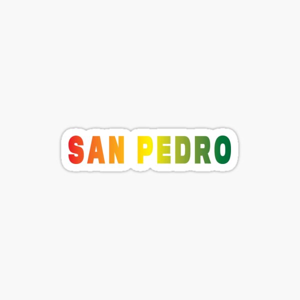 "San Pedro" Sticker for Sale by kayleyboan | Redbubble