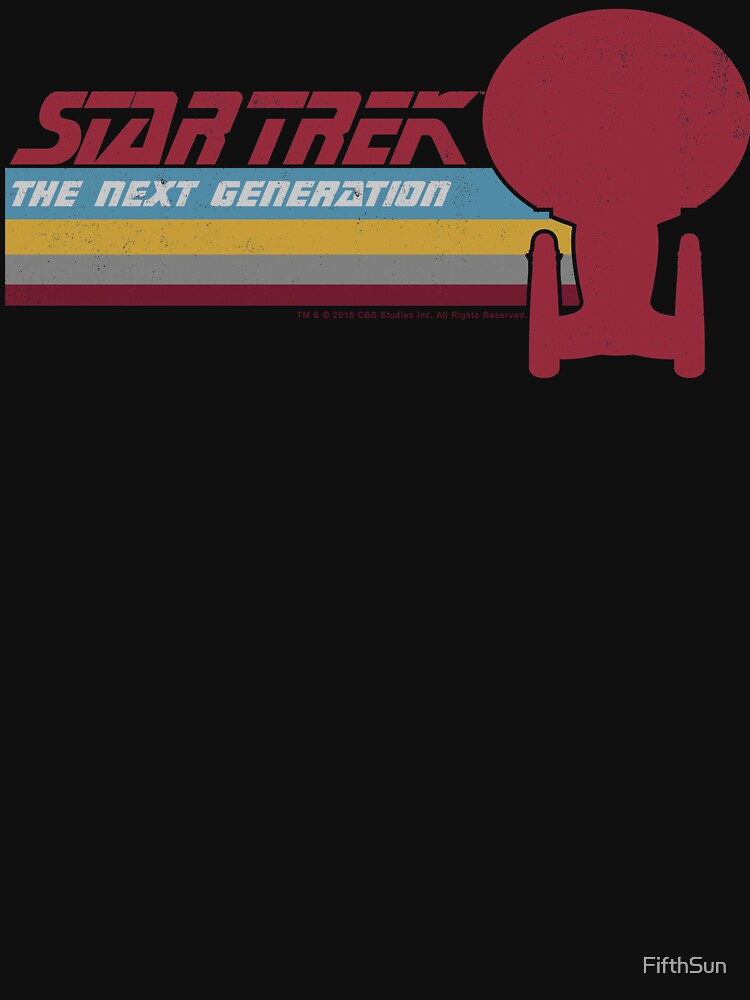 "Star Trek Next Generation Retro Logo" T-shirt for Sale by FifthSun ...
