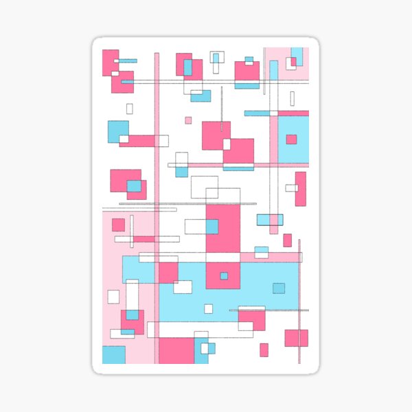 "Piet Mondrian Wannabe 2" Sticker for Sale by tischmeyourways | Redbubble