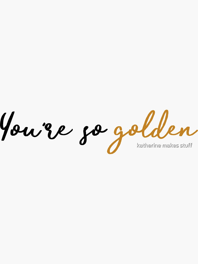 "golden by harry styles" Sticker for Sale by ksn626 | Redbubble