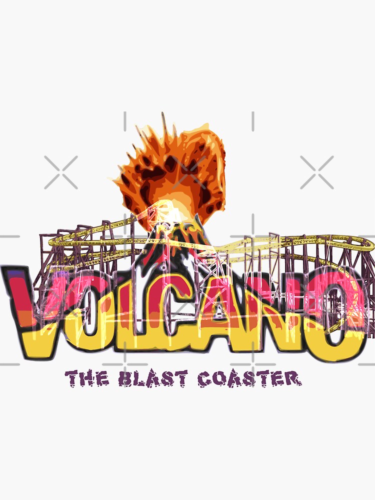 "Volcano The Blast Coaster Design" Sticker for Sale by carowindsfanson ...