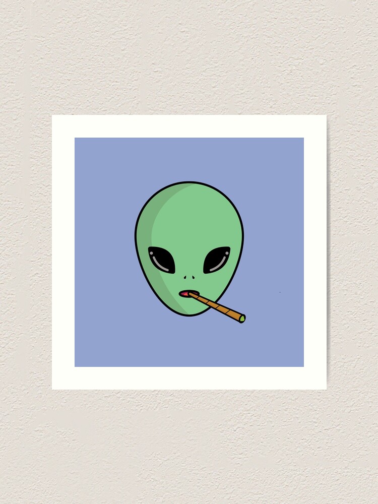 "Weed Alien 420 Trippy" Art Print for Sale by MimichuDesigns | Redbubble