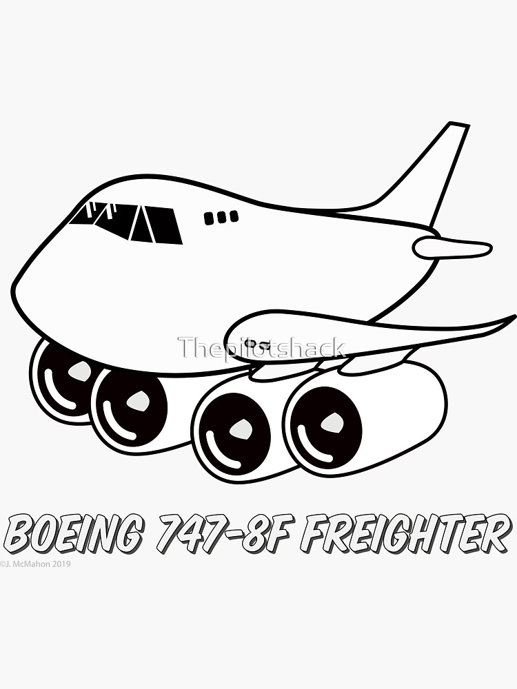 "Boeing 747-8F Freighter" Sticker for Sale by Thepilotshack | Redbubble