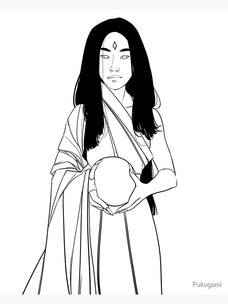 "Ink :: Priestess" Sticker for Sale by Fukugami | Redbubble