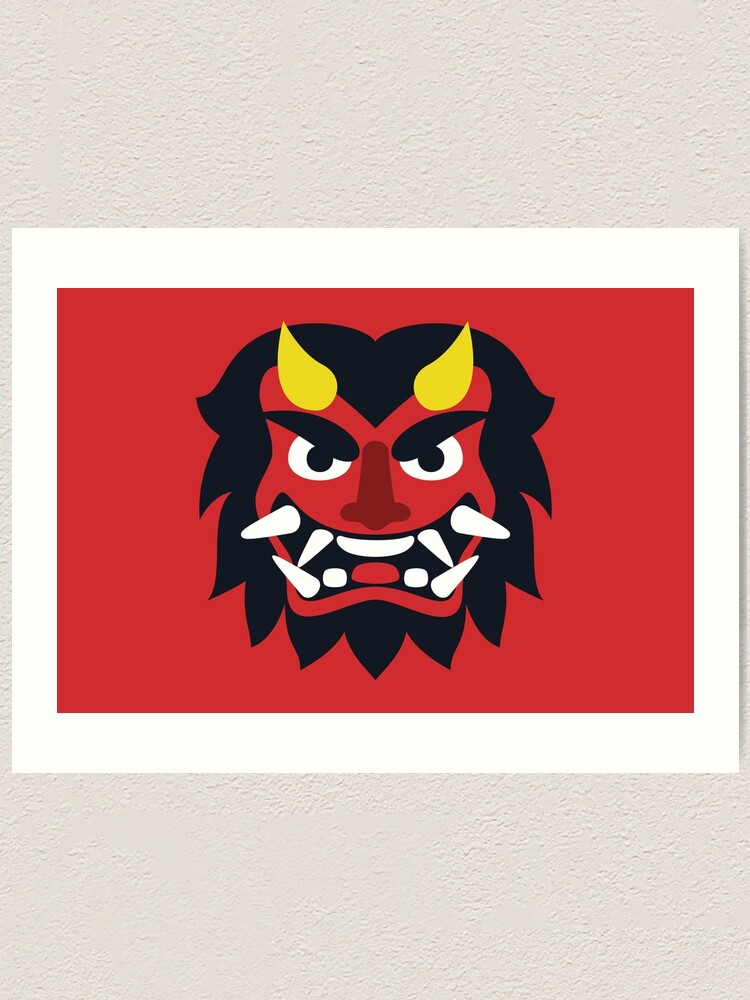 "Japanese Ogre Mask Emoji, Funny and Cute" Art Print for Sale by Torch ...