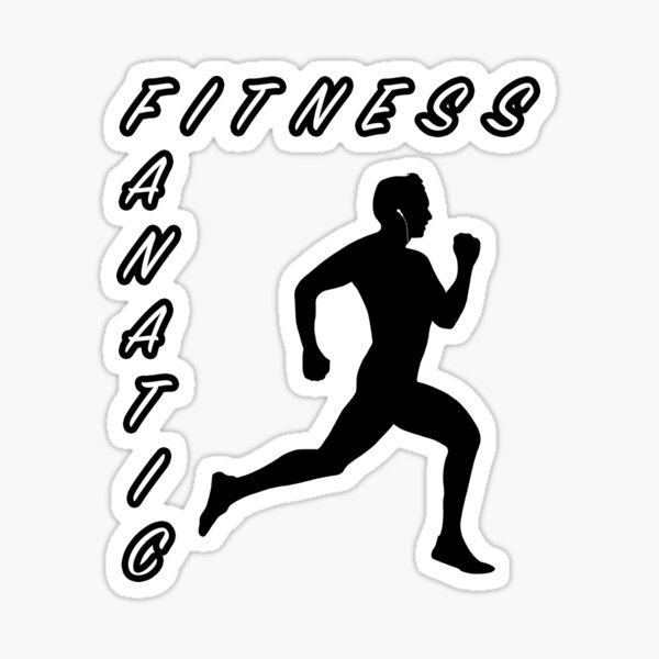 "Fitness Fanatic (Male)" Sticker for Sale by WayneBrant | Redbubble