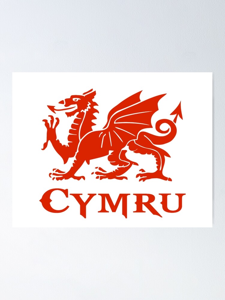 "Cymru Wales Dragon Flag Clear Background T-Shirt, Poster, Sticker ...