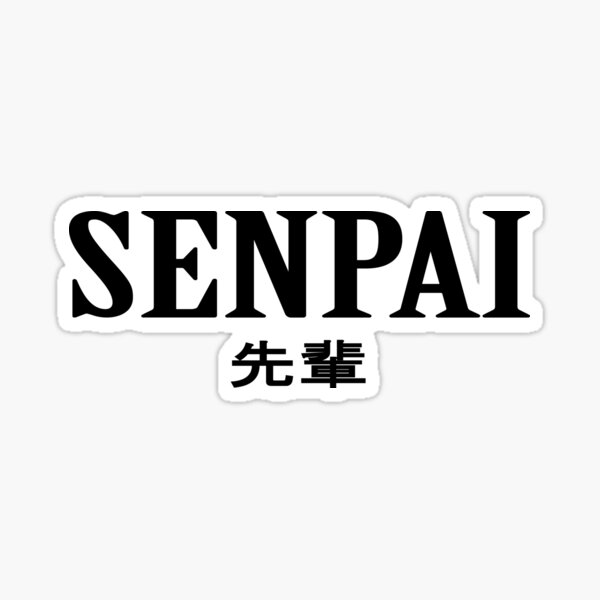 "Senpai Anime Manga Merch" Sticker for Sale by Mintos | Redbubble