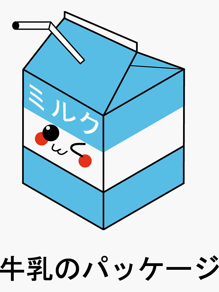 "Anime Manga Milk kawaii chibi" Sticker for Sale by Mintos | Redbubble