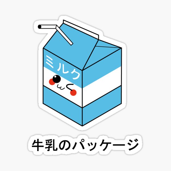 "Anime Manga Milk kawaii chibi" Sticker for Sale by Mintos | Redbubble