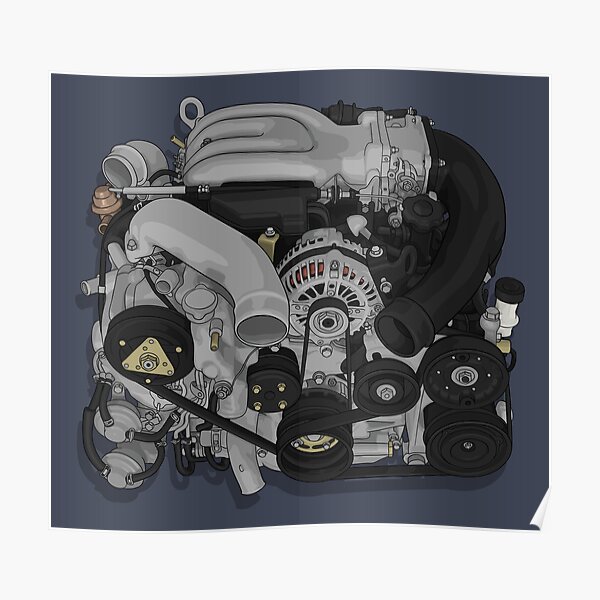 "RX7 13B Engine " Poster for Sale by ArtyMotive | Redbubble