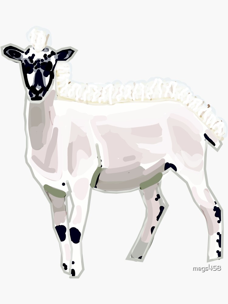 "Mohawk Sheep" Sticker for Sale by megs458 | Redbubble