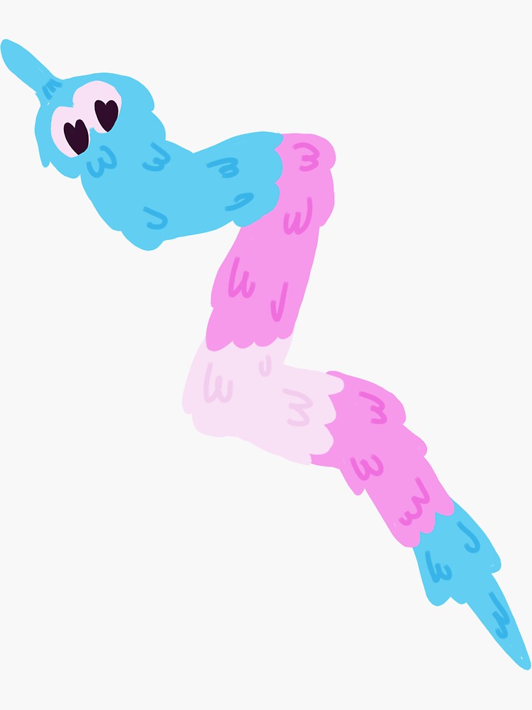 "trans rights worm" Sticker for Sale by cryptidhex | Redbubble