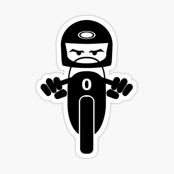 "Motorcycle rider Decal V.1" Sticker by GetThatCar | Redbubble