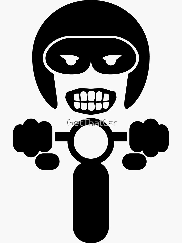 "Motorcycle rider Decal V.2" Sticker for Sale by GetThatCar | Redbubble
