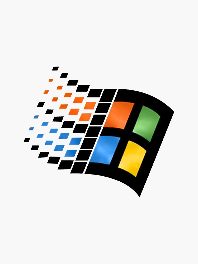"Classic Windows Logo " Sticker for Sale by trippyv1 | Redbubble