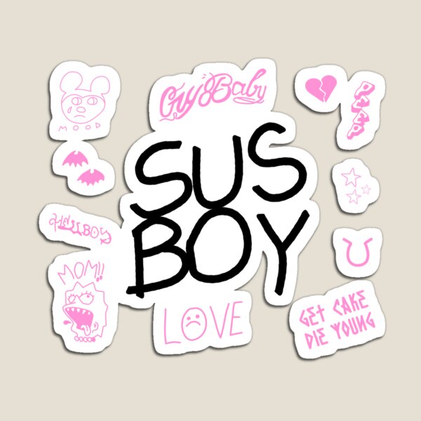 "Lil Peep Sus Boy Tattoo Design Merch" Magnet by shoxio | Redbubble