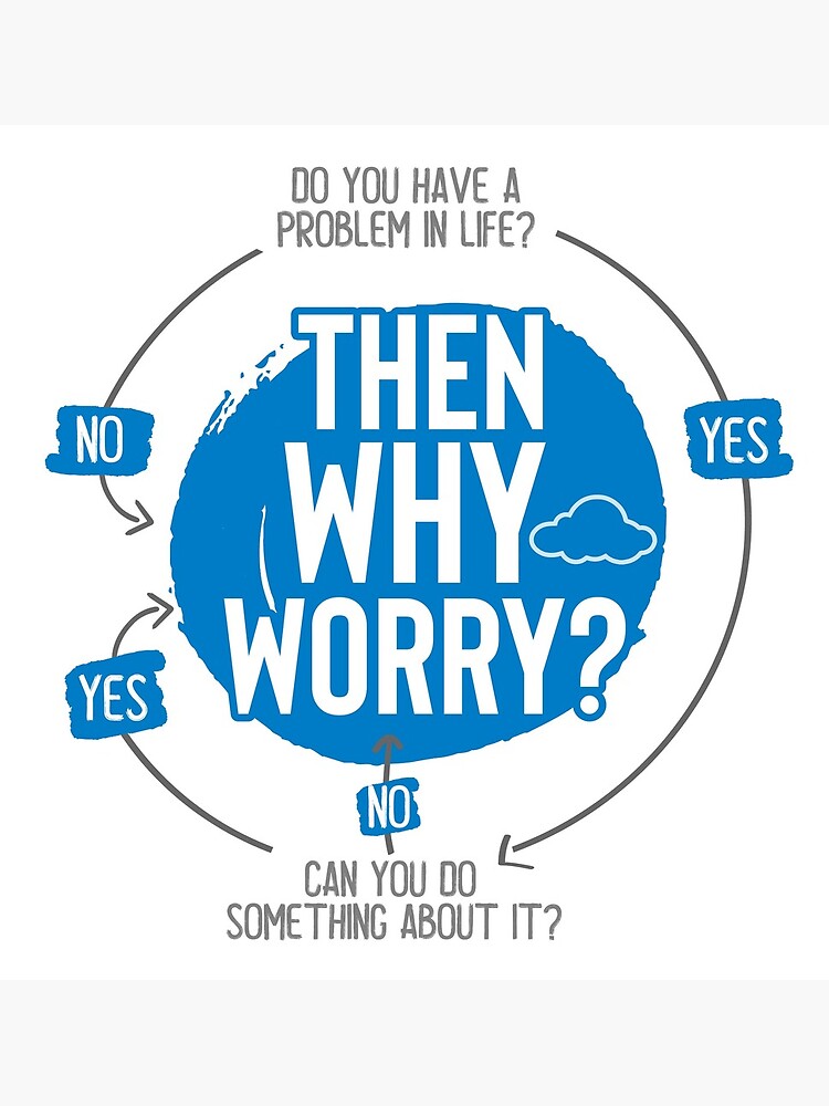 "Then Why Worry? (Key to Happiness) - Blue" Photographic Print for Sale ...