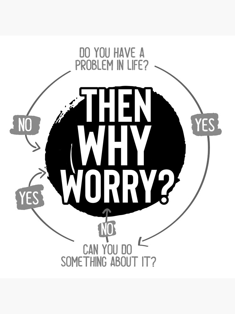 "Then Why Worry? (Key to Happiness) - Black" Photographic Print for ...