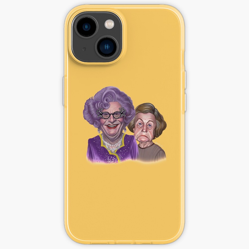 "Dame Edna Everage and her constant traveling companion (and bridesmaid ...