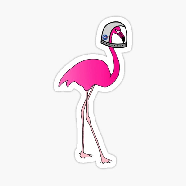 "space flamingo" Sticker for Sale by ken-the-lesbean | Redbubble