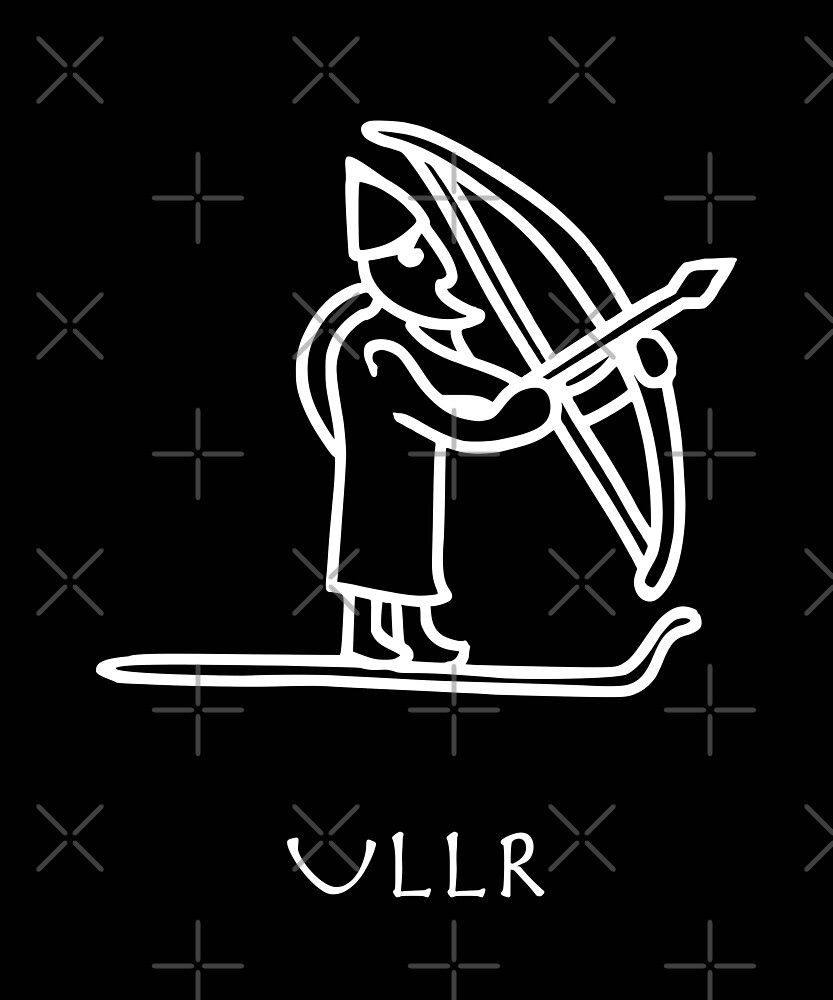 "Ullr Viking Rune Carving Norse Archery Skiing" by jutulen | Redbubble