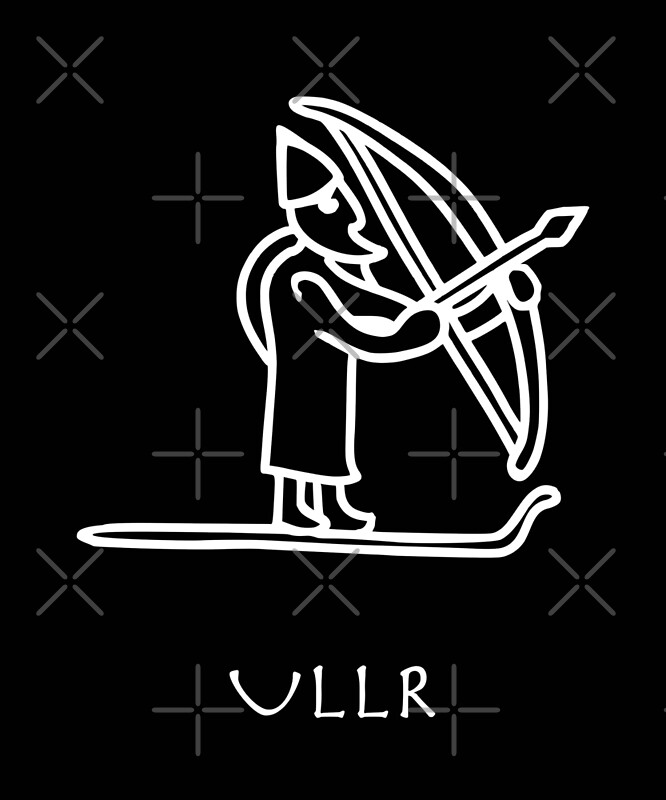 "Ullr Viking Rune Carving Norse Archery Skiing" by jutulen | Redbubble