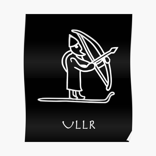 "Ullr Viking Rune Carving Norse Archery Skiing" Poster for Sale by ...