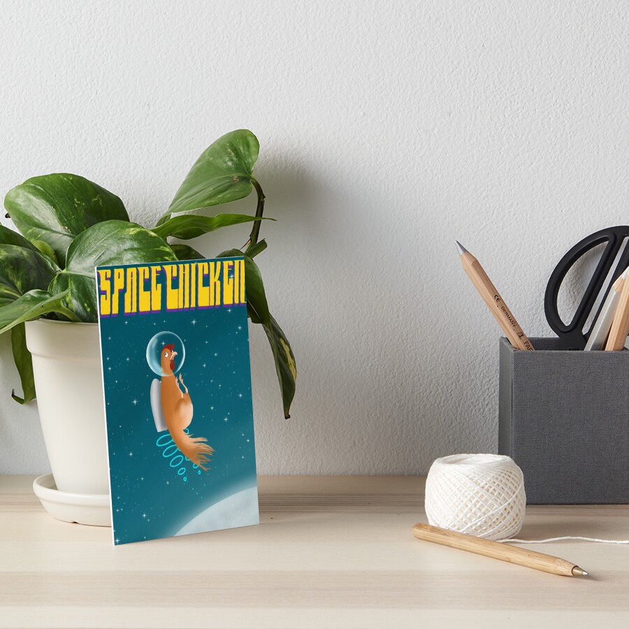 "Space Chicken" Art Board Print for Sale by KawaiiMusha | Redbubble