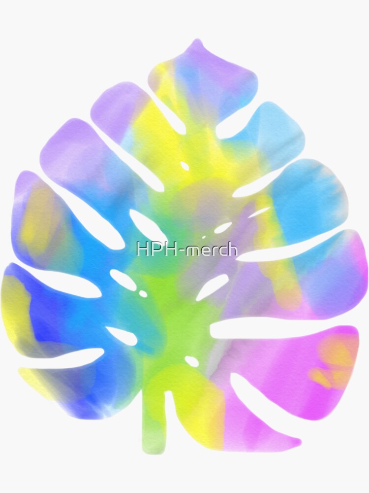 "Rainbow Monstera" Sticker for Sale by HPH-merch | Redbubble