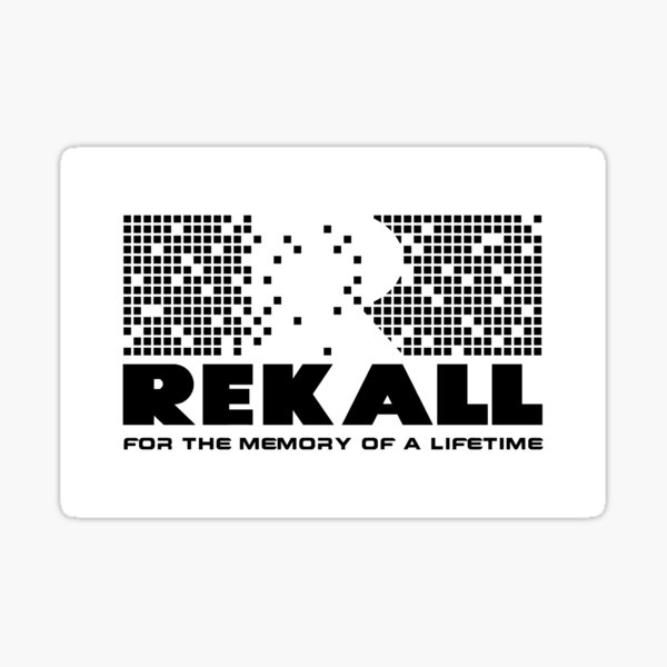 "Rekall Logo (Total Recall 1990)" Sticker for Sale by yurizhivago ...