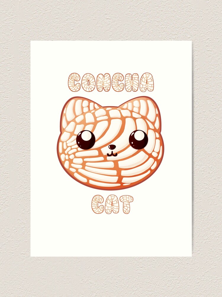 "Concha Cat!" Art Print for Sale by monycreations | Redbubble