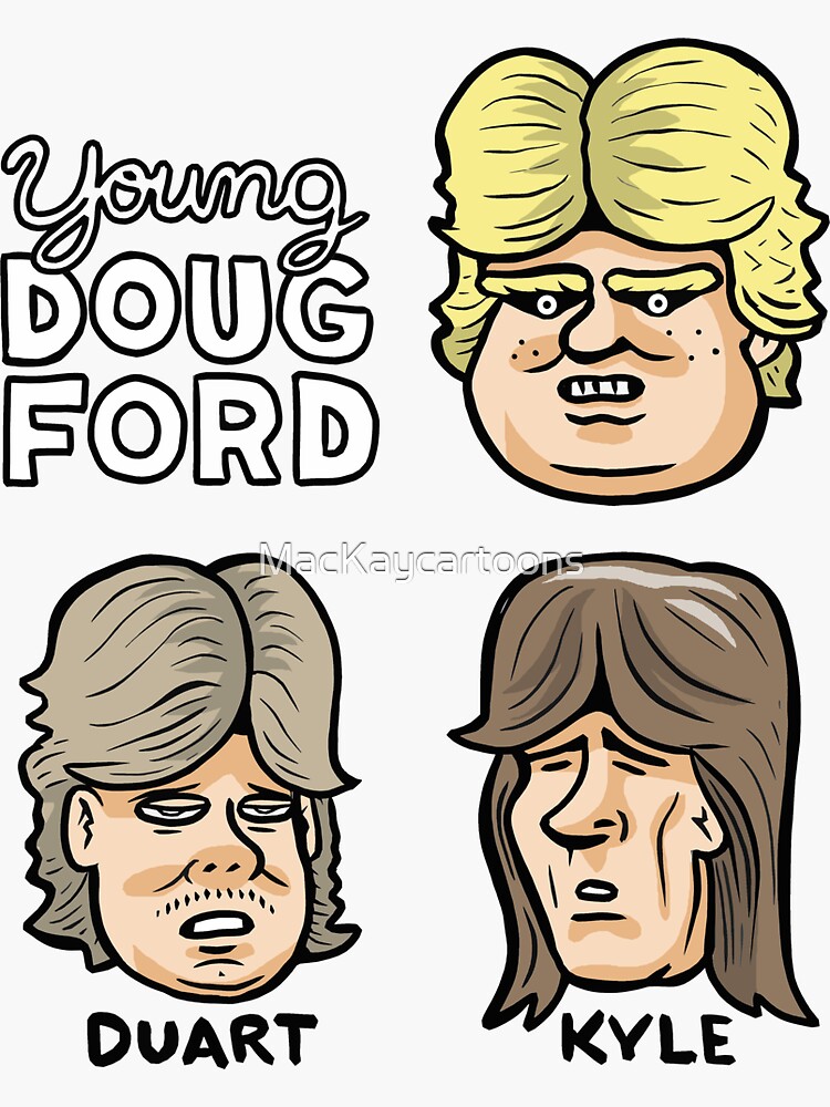 "Young Doug Ford" Sticker by MacKaycartoons | Redbubble