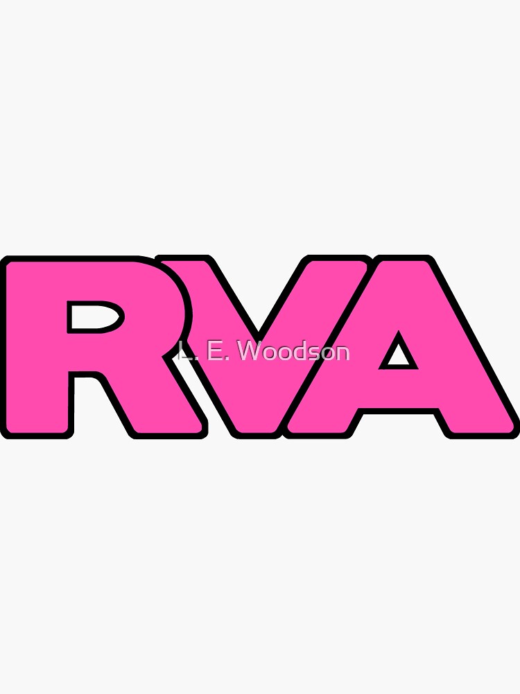 "RVA Logo In Pink - Richmond Virginia" Sticker for Sale by Elizadearg ...