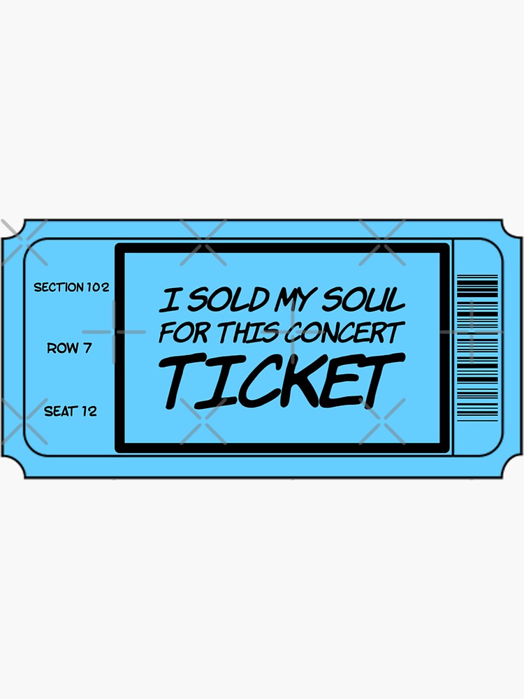"Concert Ticket" Sticker by SprinkledDonuts | Redbubble