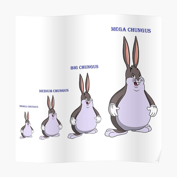 "The whole family of Chungus" Poster for Sale by aseiv | Redbubble