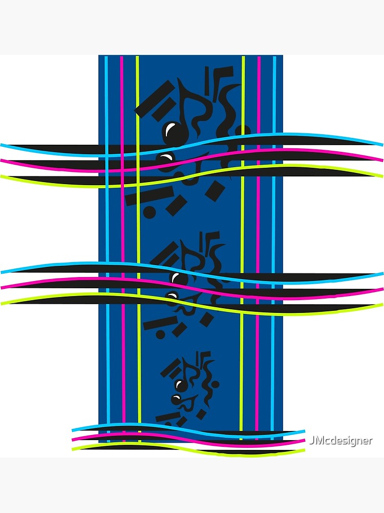 "80s Style Musical Notes" Poster by JMcdesigner | Redbubble