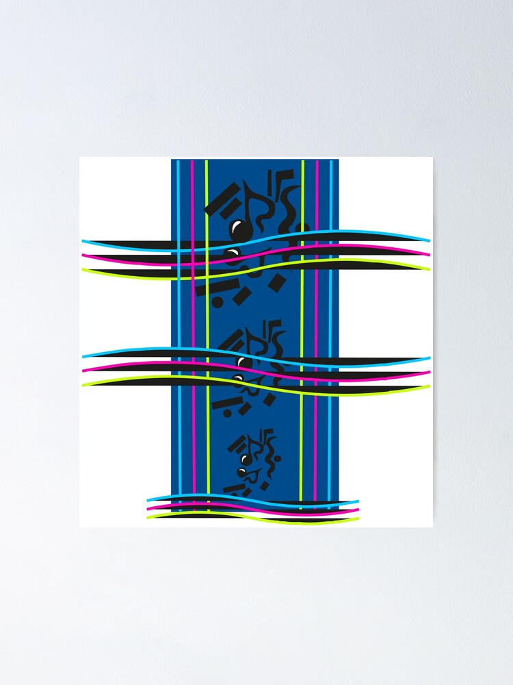 "80s Style Musical Notes" Poster by JMcdesigner | Redbubble