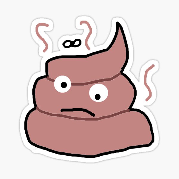 Pegatina «Triste dibujos animados caca emoji» de Reserving | Redbubble